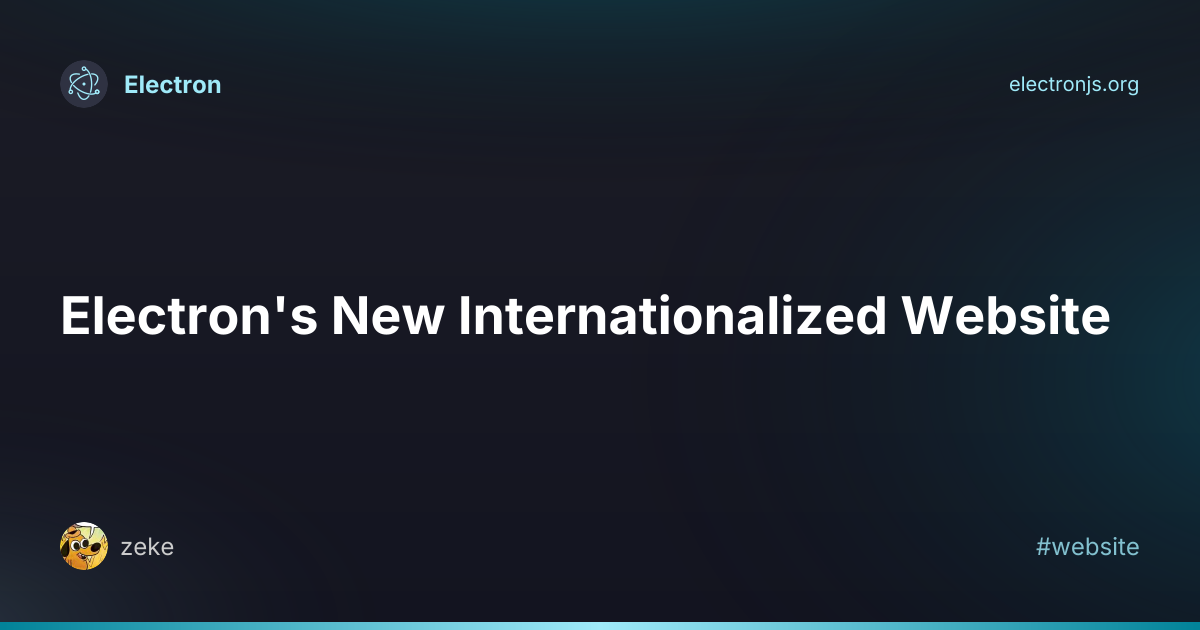 Electron's New Internationalized Website | Electron